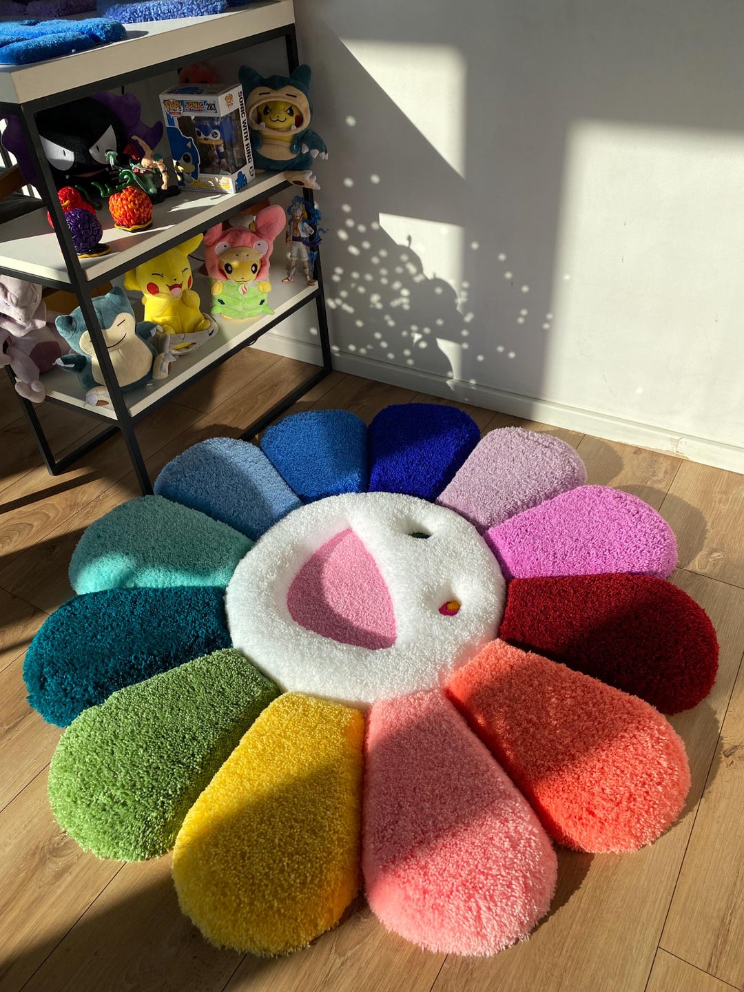 Fluffy Tufted Flower Rug - Etsy