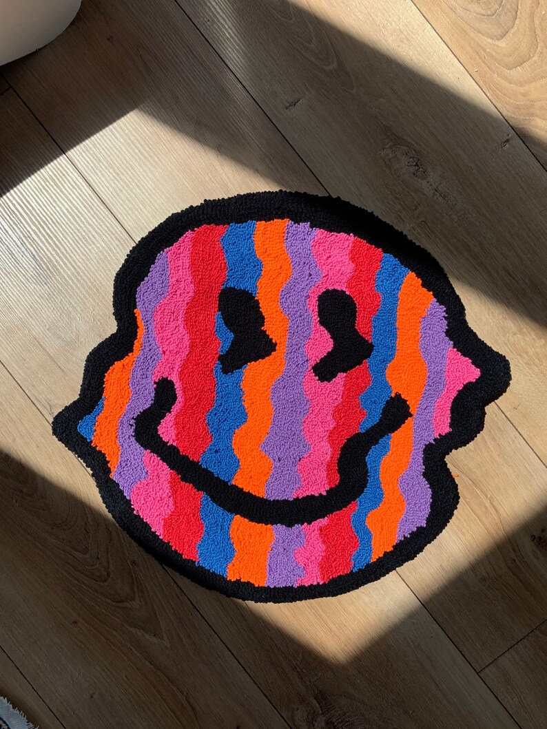 Lsd Trippy Smile Tufting Custom Rug | Etsy