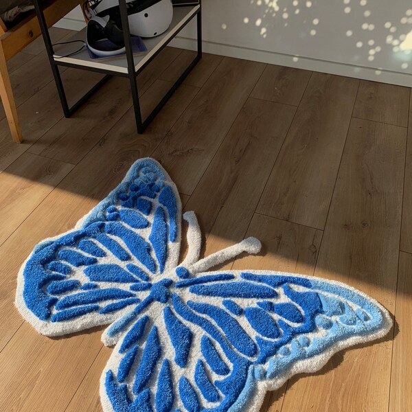 Butterfly Tufted Rug - Etsy