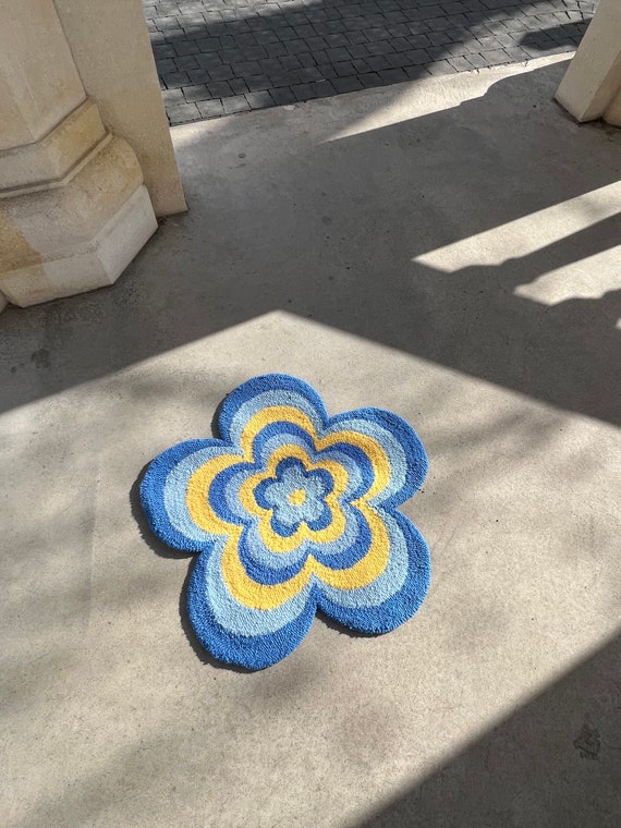Rug Flower Rainbow Tufted Custom - Etsy
