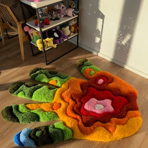 Thermal Hand Fluffy Rug Tufted Custom Carpet - Etsy