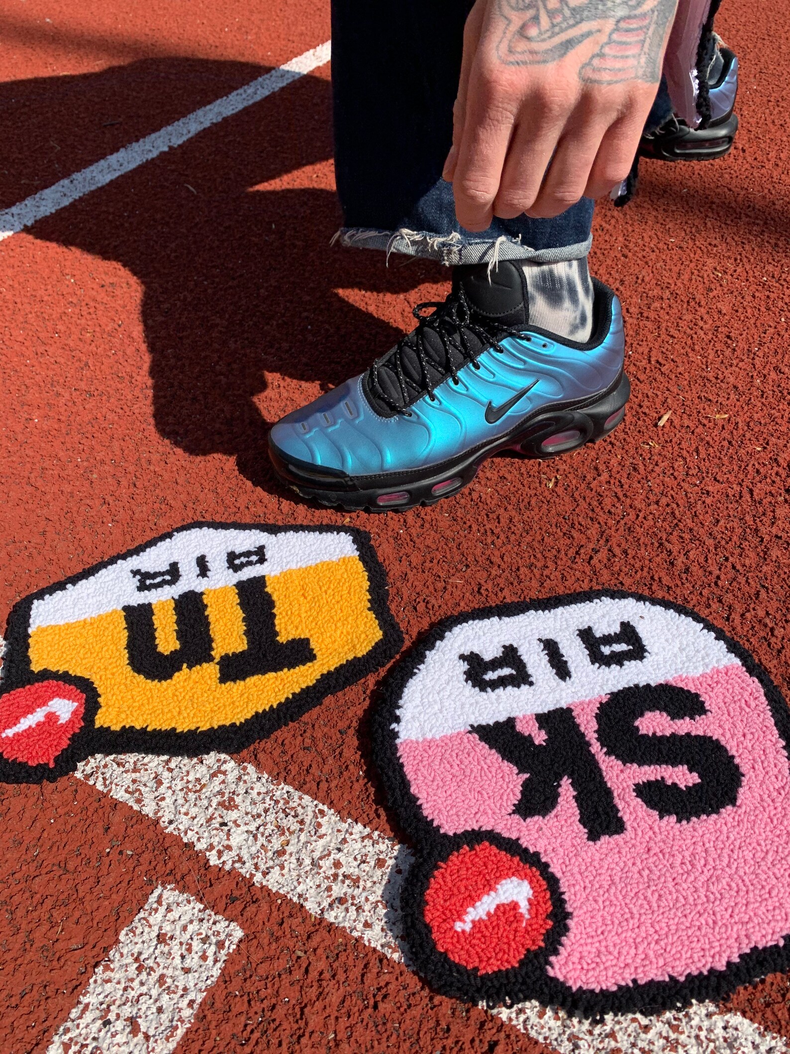 Tufted Handmade Rug Nike Tn Air Max Punch Needle Coaster. | Etsy