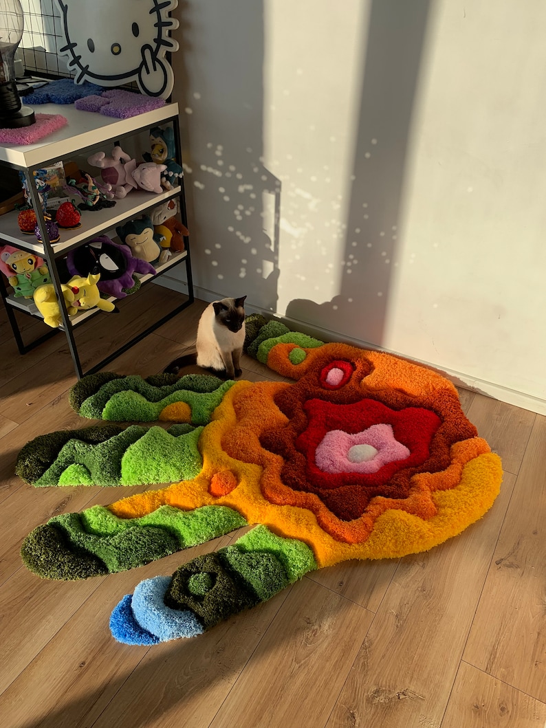 Thermal Hand Fluffy Rug Tufted Custom Carpet - Etsy