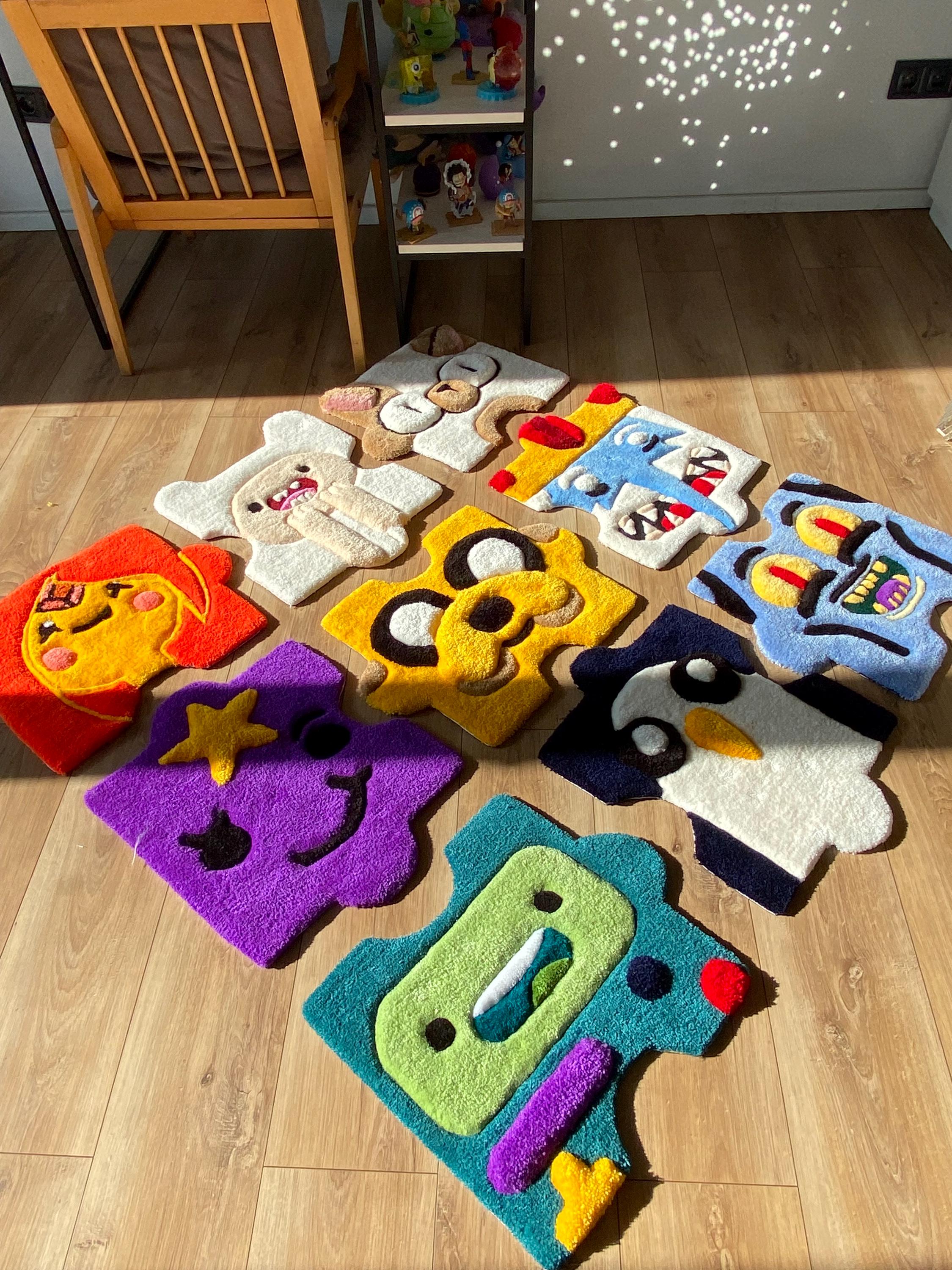 Handmade Tufting Puzzle 3d Rug Unique Home Decor Kids Room Cartoon ...