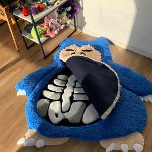 Snorlax Tufted Fluffy 3d Skeleton Rug Tufting Carpet - Etsy