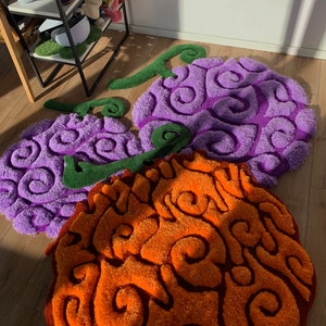 Devil Fruit Rug Tufted 3d Custom Fluffy Rugs Tufting Carpet - Etsy