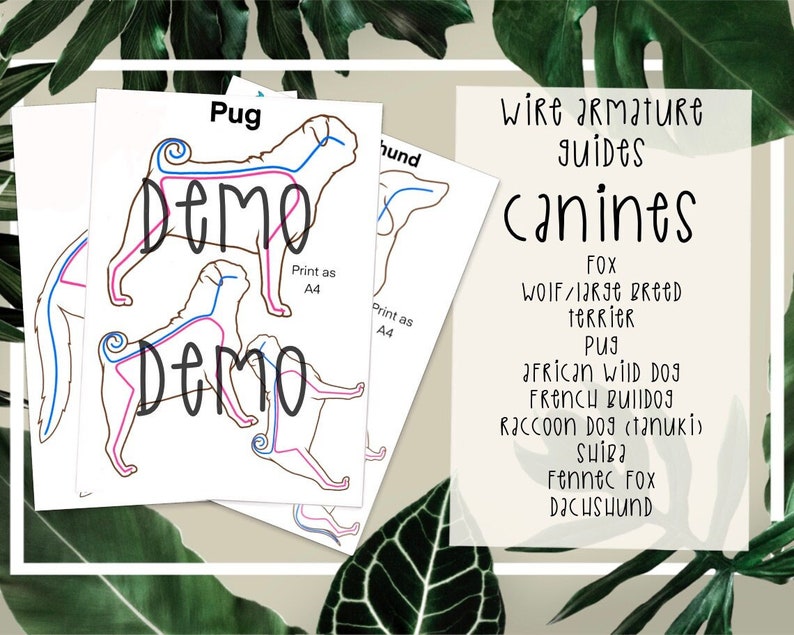Felting Armature Guide - Canines - Etsy
