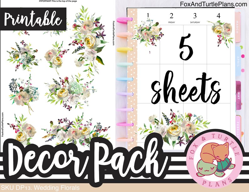 Printable Happy Planner Stickers Classic Decor Kit | Etsy
