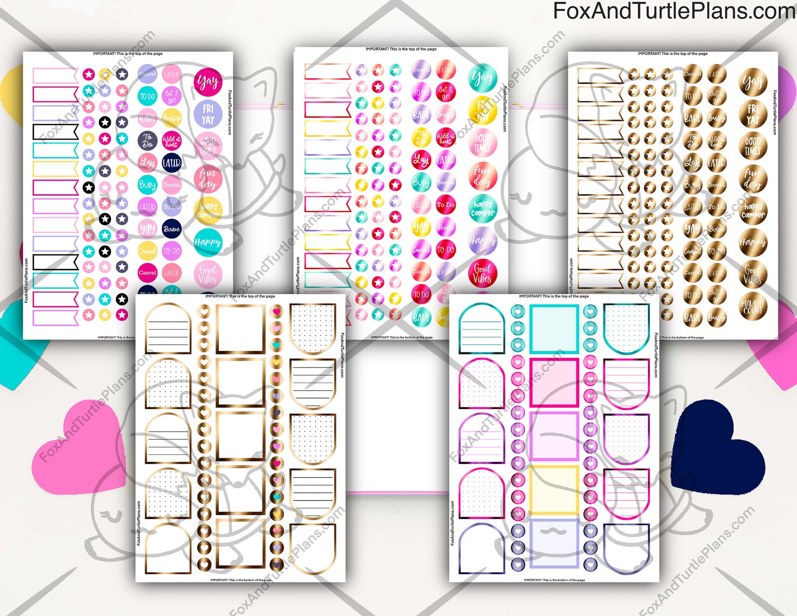 Printable Happy Planner Stickers Classic Sticker Book - Etsy