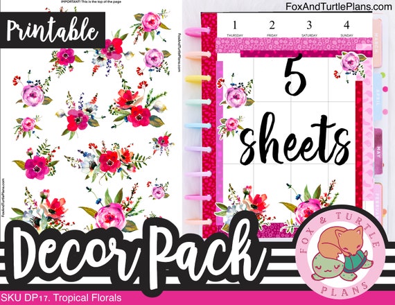 Printable Happy Planner Stickers Classic Decor Kit | Etsy