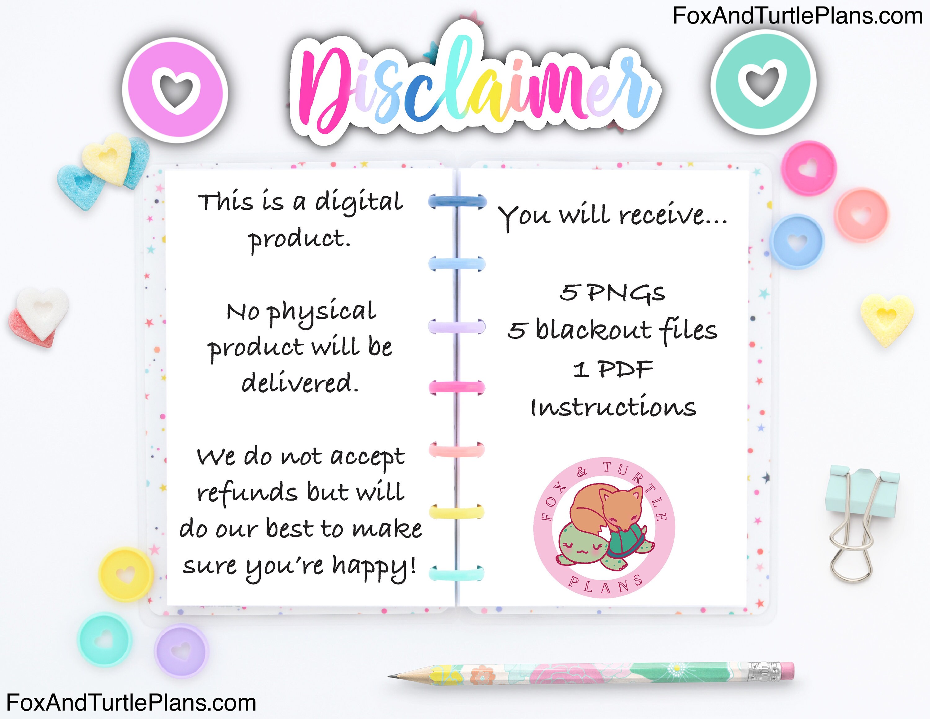 Printable Happy Planner Stickers Classic Decor Kit Mermaid Watercolor ...