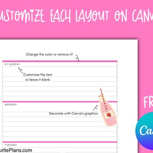 Printable Happy Planner Refills Classic Size Planner Refills Canva ...
