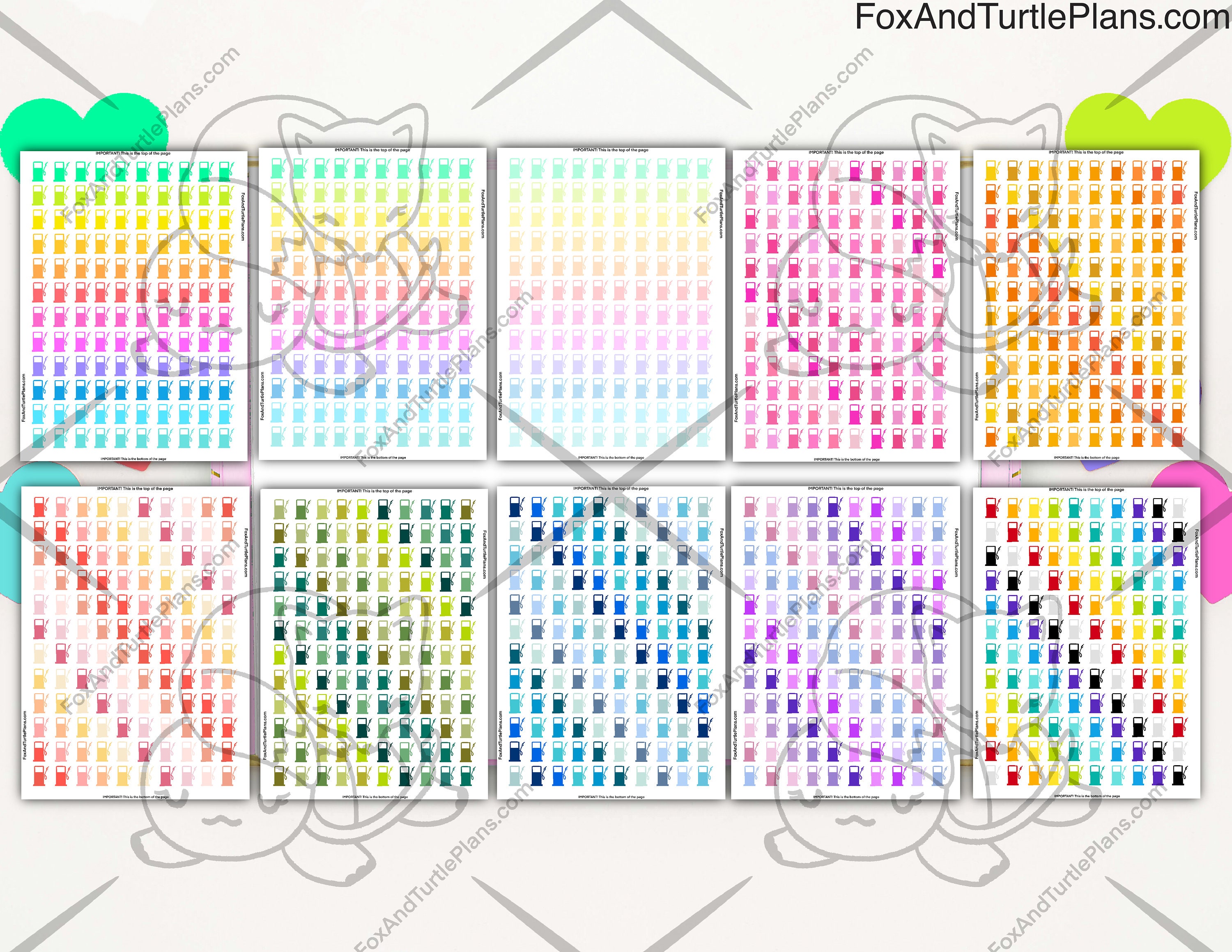 Printable Happy Planner Stickers Icons Refuel Cut Files PNG PDF - Etsy