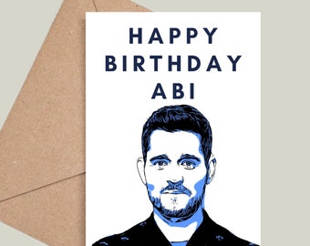 Michael Bublé Birthday Card - Etsy UK