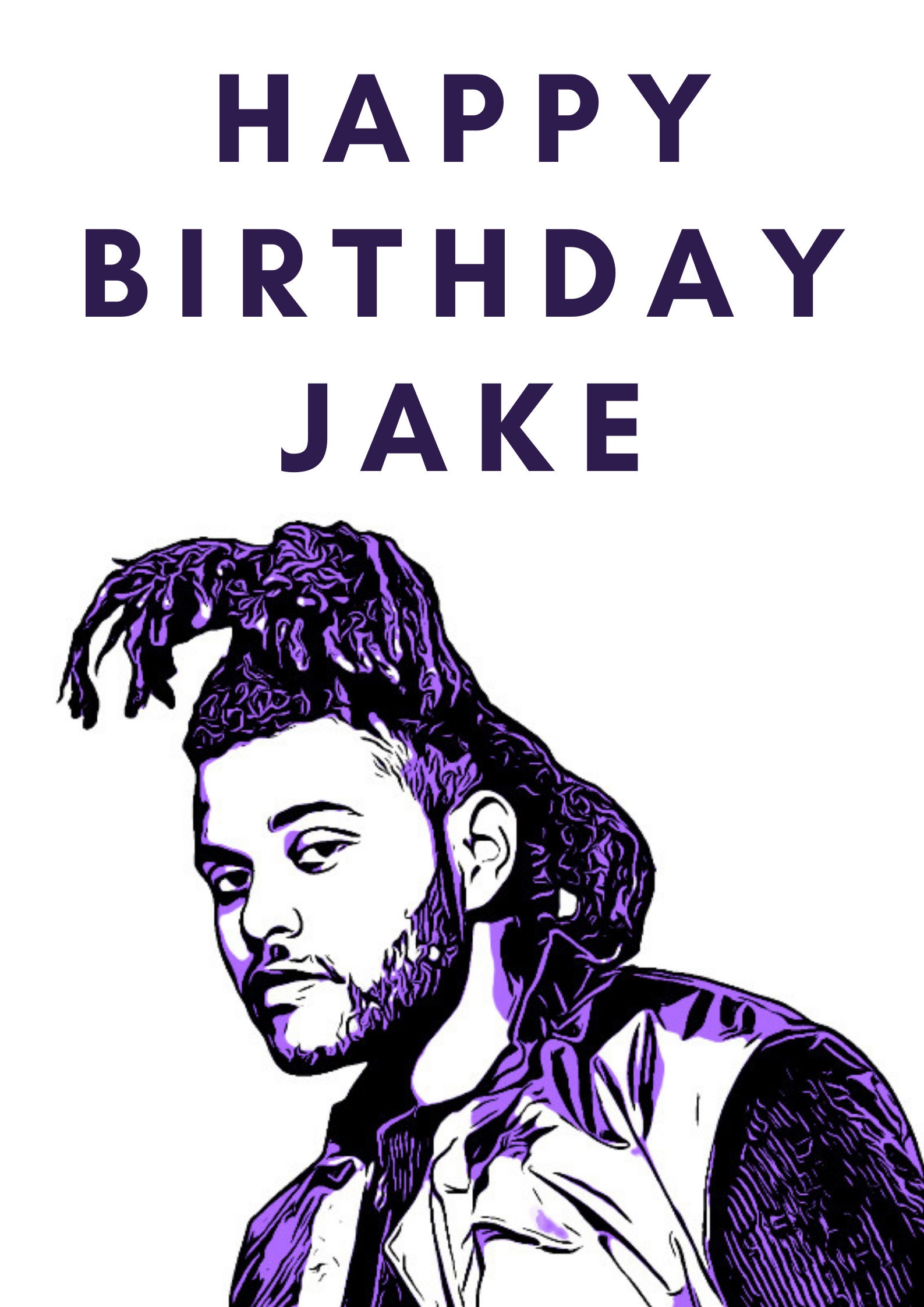 Personalised the Weeknd Birthday Card! Multiple Colours Available ...