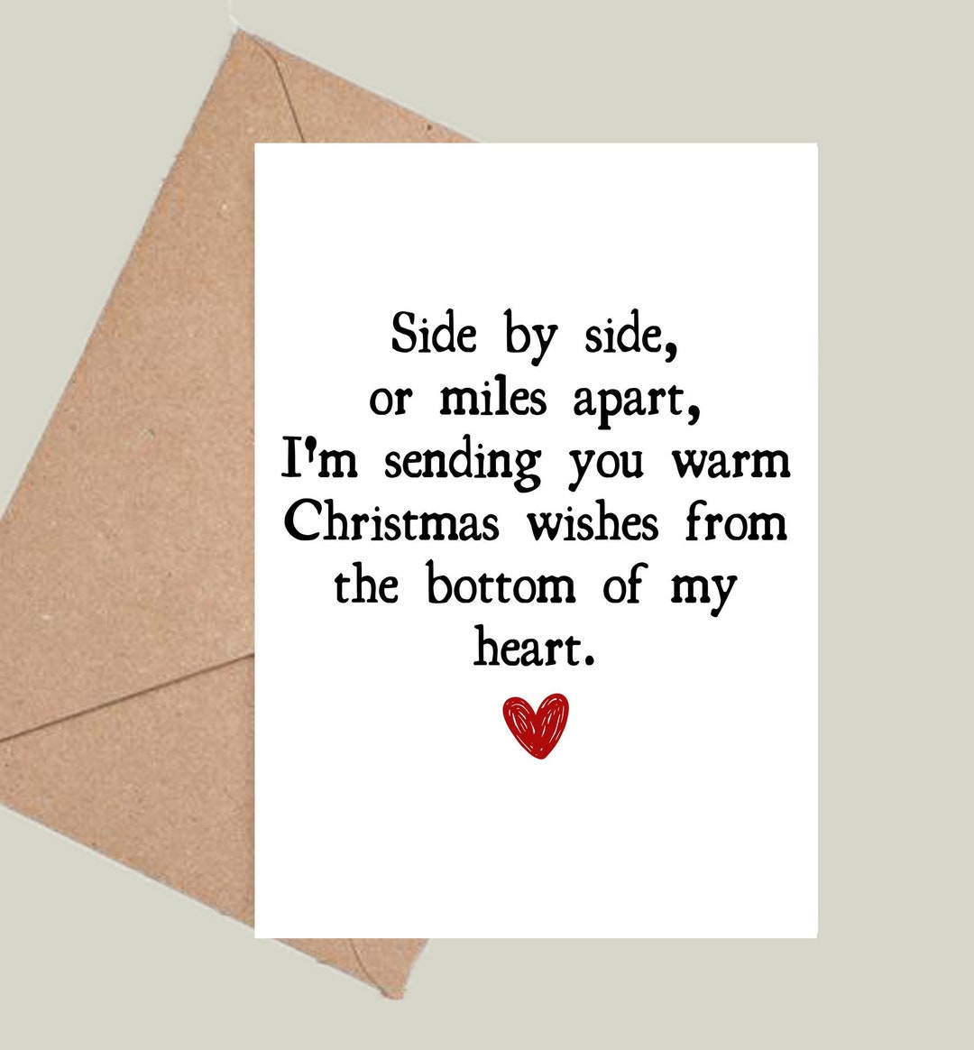 Long Distance Friendship, Relationship Merry Christmas Card Best Friend ...