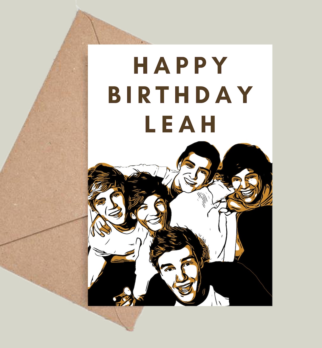 Personalised One Direction Birthday Card! Harry Styles, Zayn Malik ...