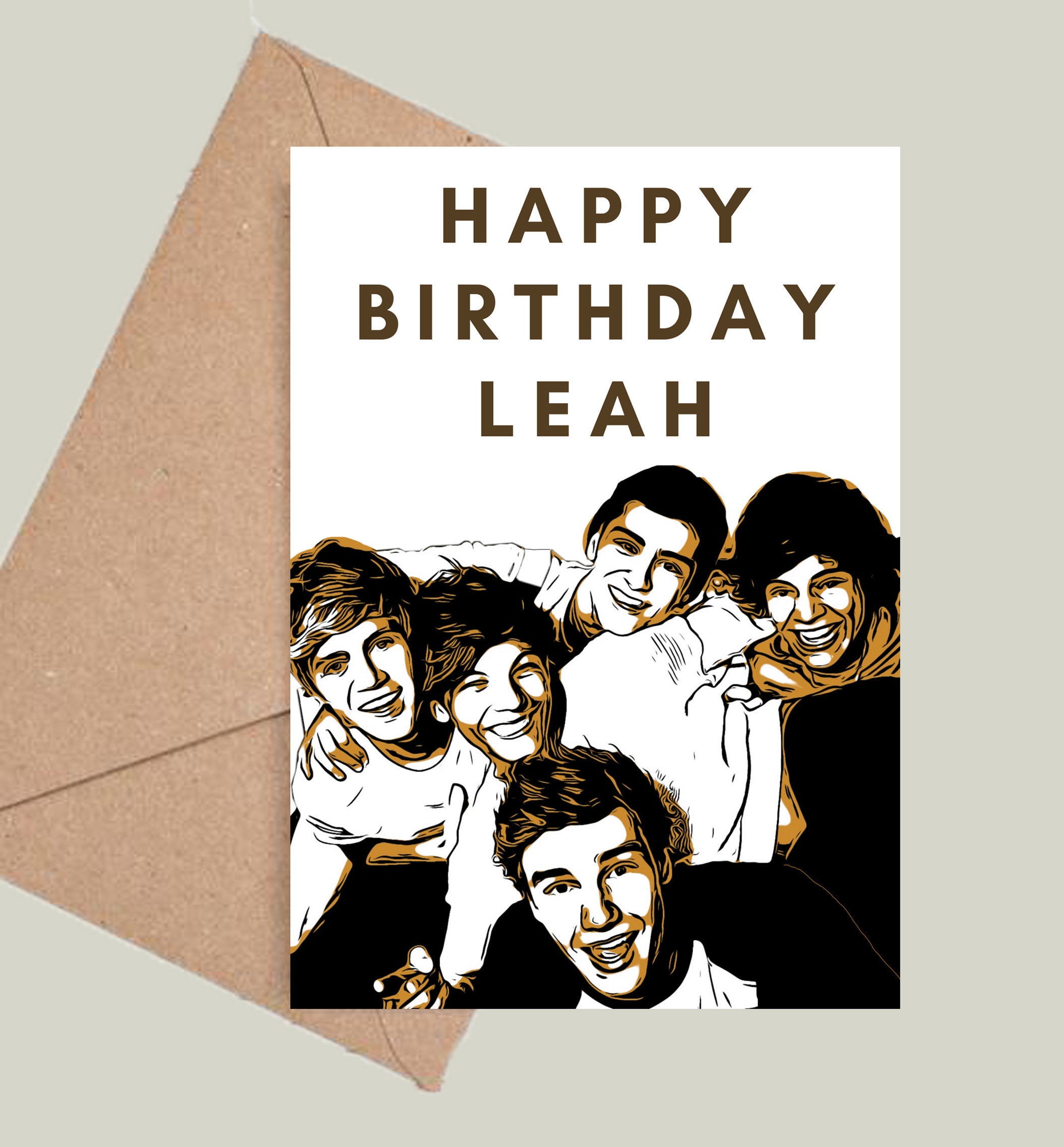 Personalised One Direction Birthday Card Harry Styles Zayn - Etsy