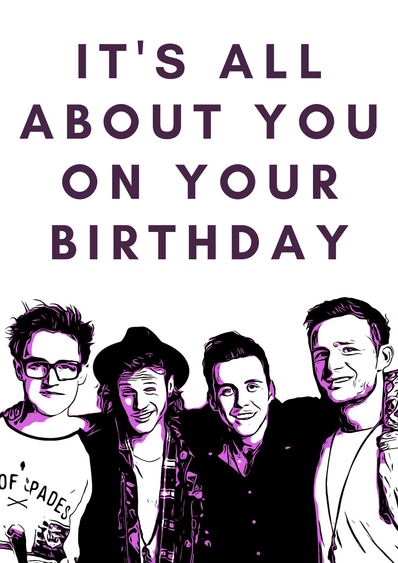 Mcfly All About You Happy Birthday Card. Multiple Colours Available ...