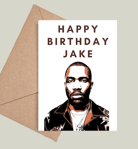 Personalised Frank Ocean Birthday Card Ivy Pink White | Etsy