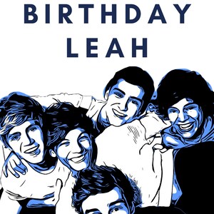 Personalised One Direction Birthday Card! Harry Styles, Zayn Malik ...