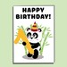 Kids Printable Panda Number Birthday Card Panda Birthday | Etsy