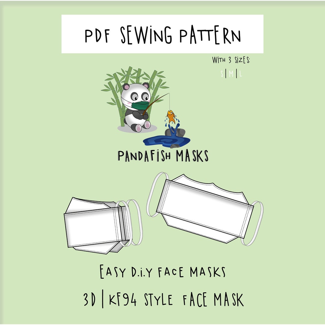 Easy DIY Face Masks 3D Mask KF94 Korean Idol Style Face Mask Pattern ...