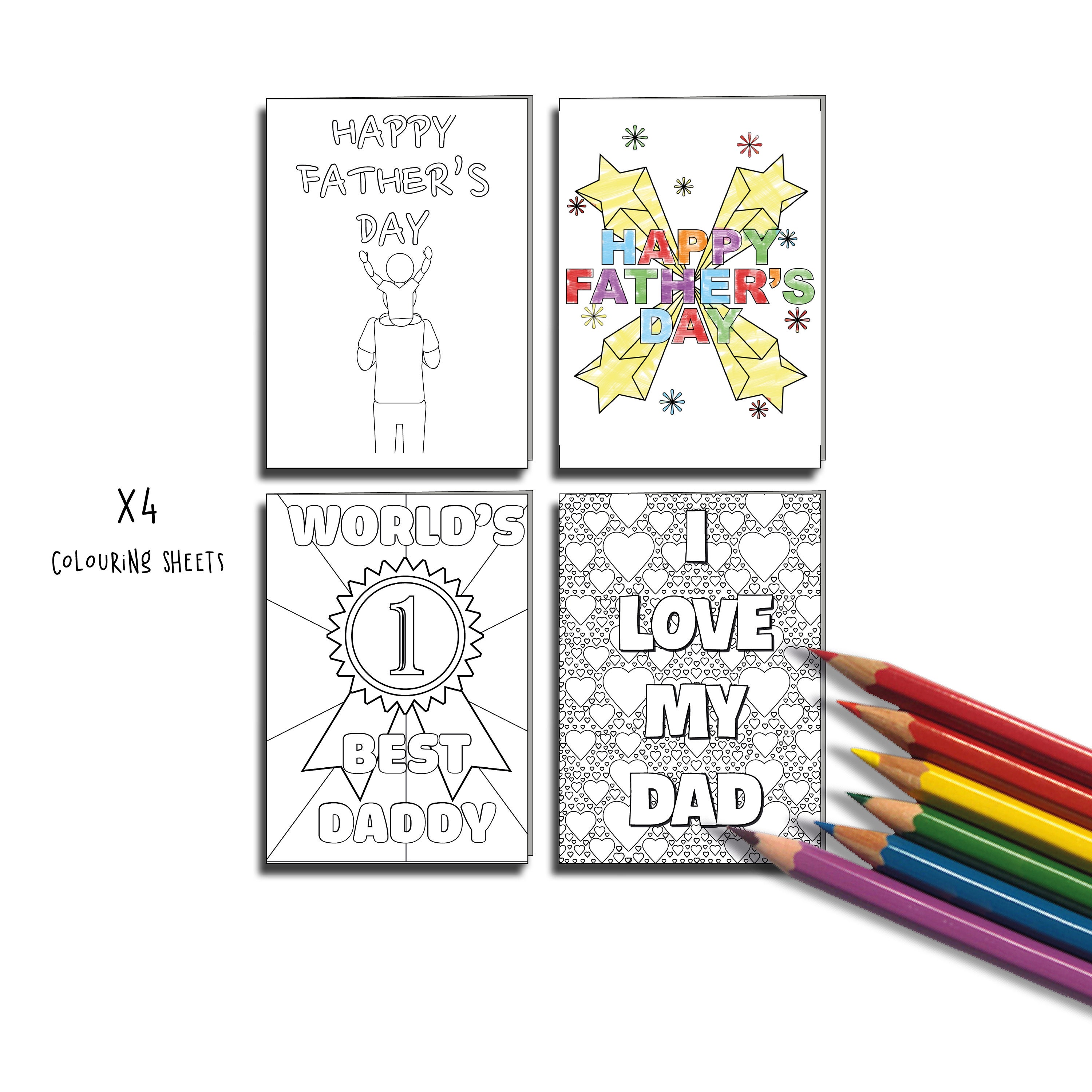Kids Printable Father's Day Card | Kids Printable Activity Sheets ...