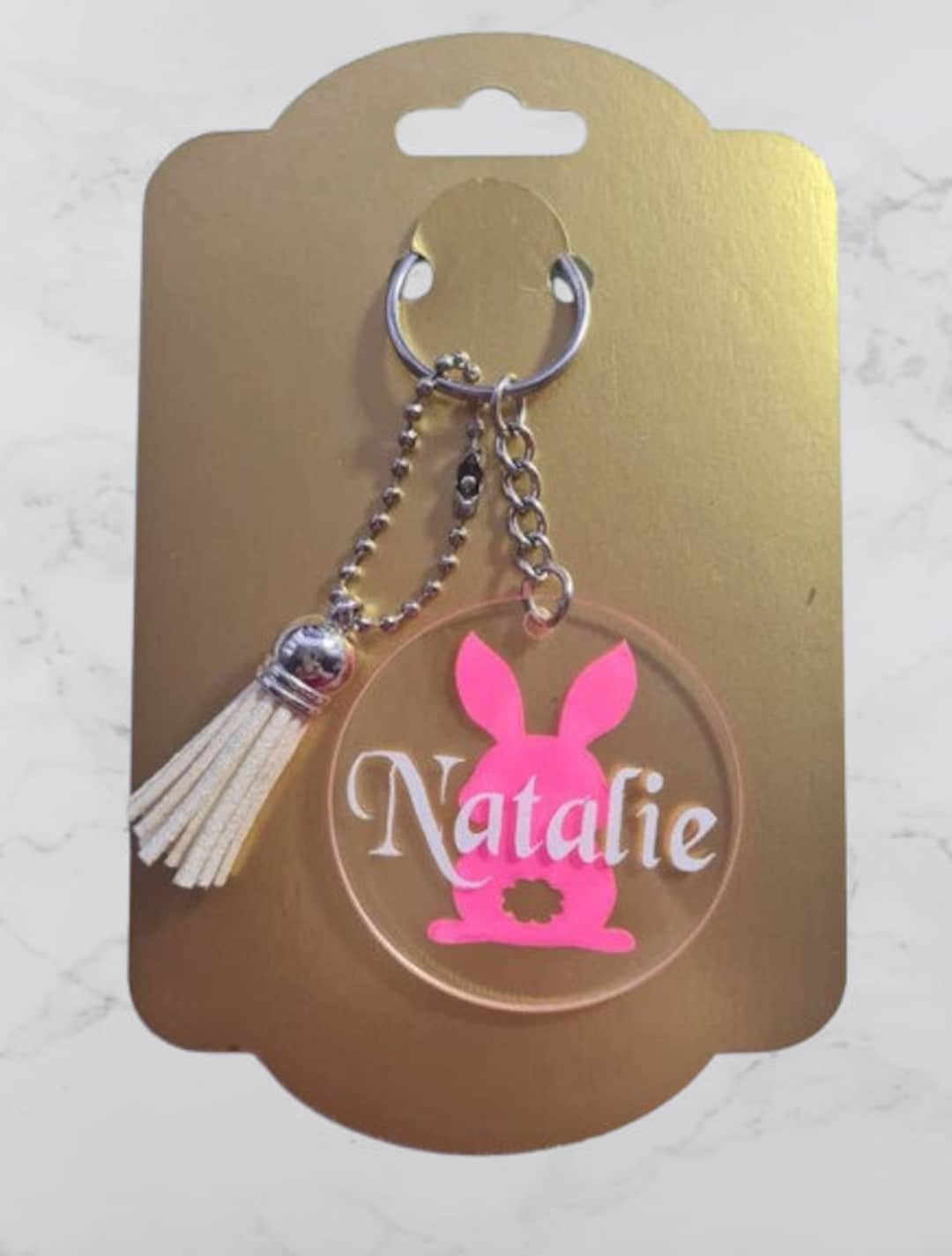 Personalised Easter Bunny Keyrings Easter Gifts - Etsy UK