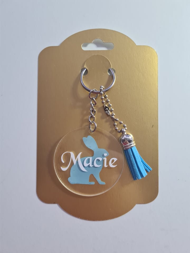 Personalised Easter Bunny Keyrings Easter Gifts - Etsy UK