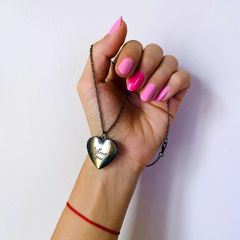 Spotify Song Scan QR Code Heart Locket Necklace, Personalized 3D Gold ...