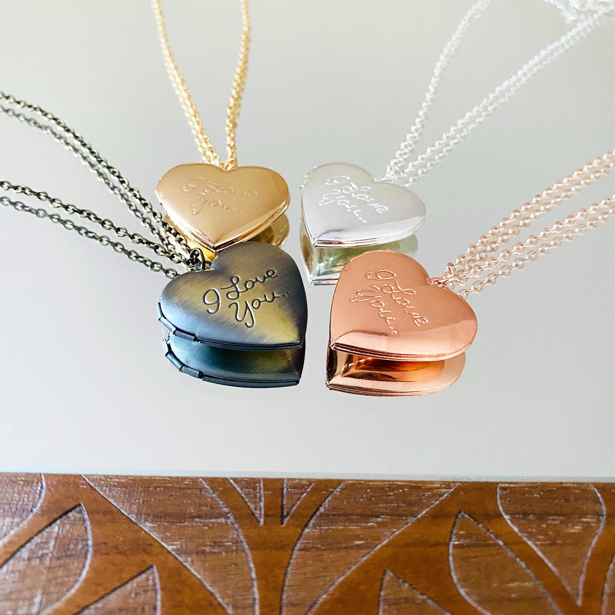 Spotify Song Scan QR Code Heart Locket Necklace, Personalized 3D Gold ...