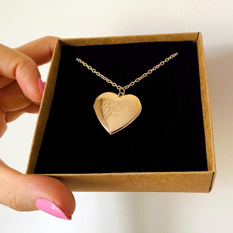 Spotify Song Scan QR Code Heart Locket Necklace, Personalized 3D Gold ...