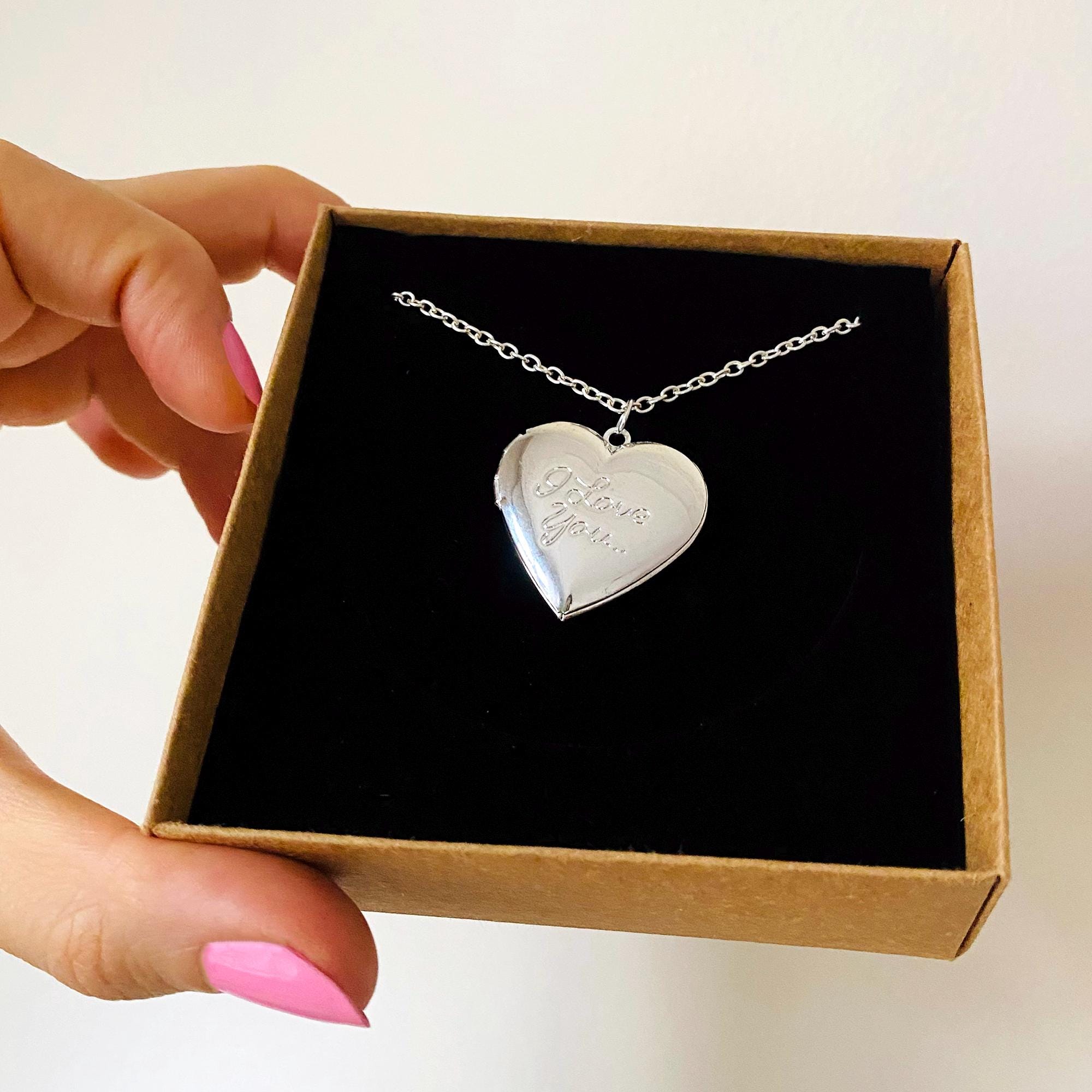 Spotify Song Scan QR Code Heart Locket Necklace, Personalized 3D Gold ...