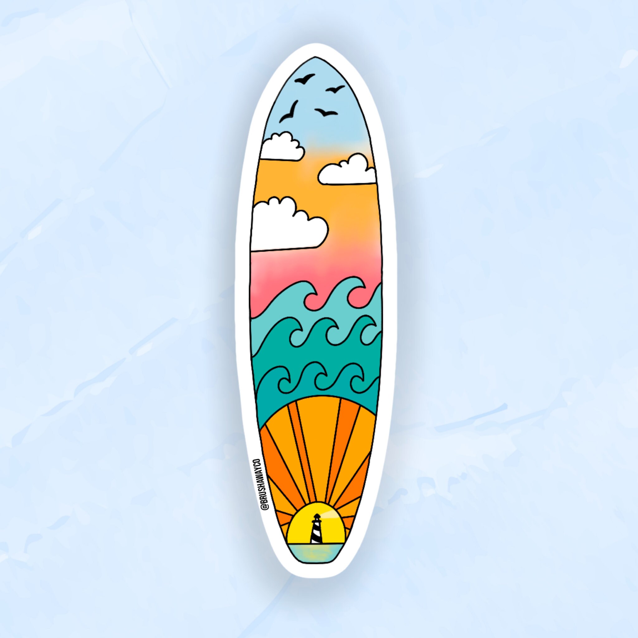 Cool Surf Stickers