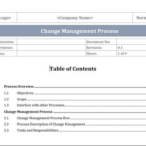 IT Change Management Process Templates // Bundled With Full Customized ...