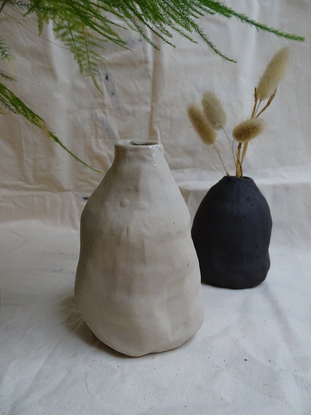 Small Handmade Vase- Coiled Ceramics- Pottery Bud Vase- Stoneware Matt ...