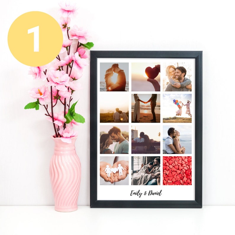 Framed Photo Collage | A3 or A4 | Personalised Photo Frame ...
