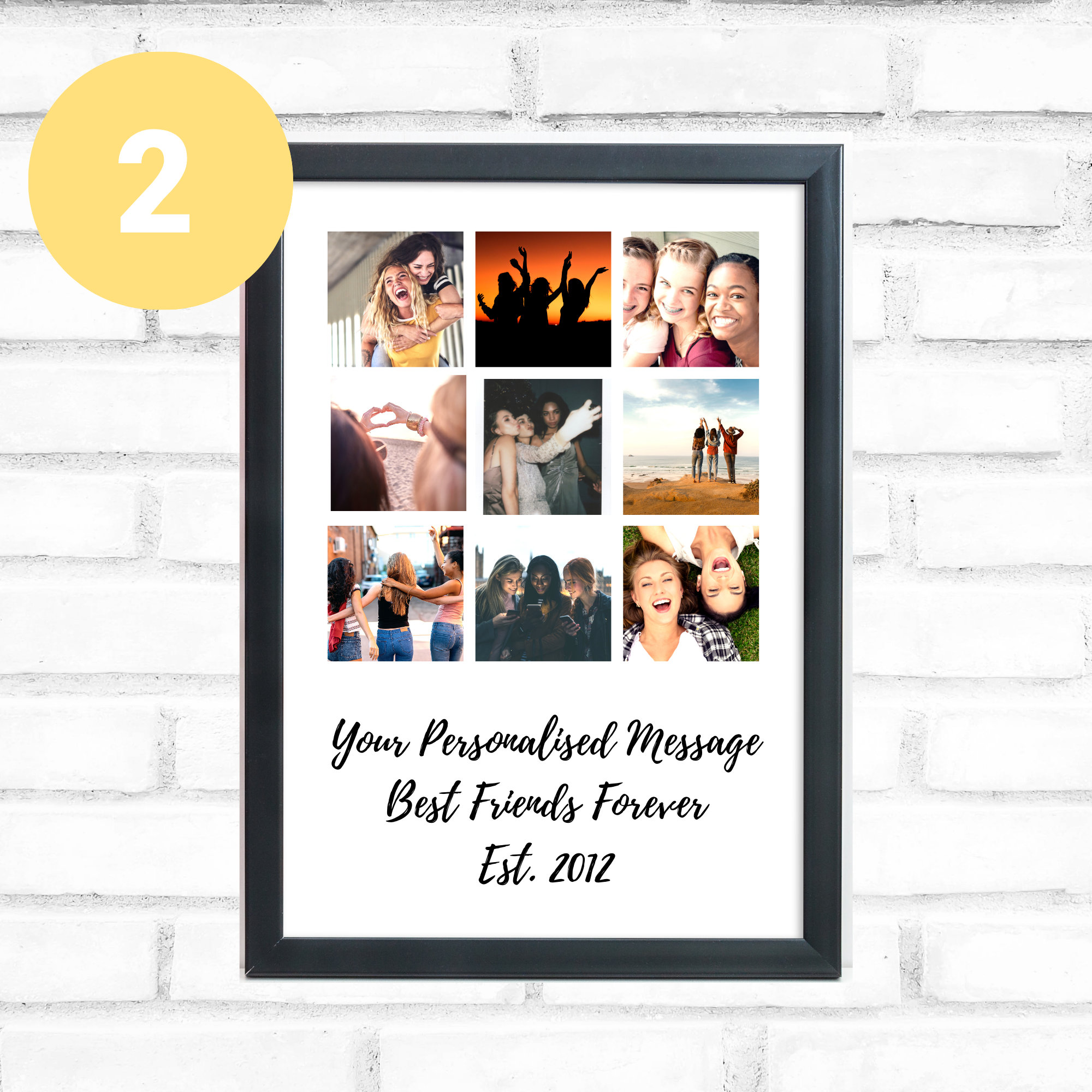 Framed Photo Collage A3 or A4 Personalised Photo Frame | Etsy UK