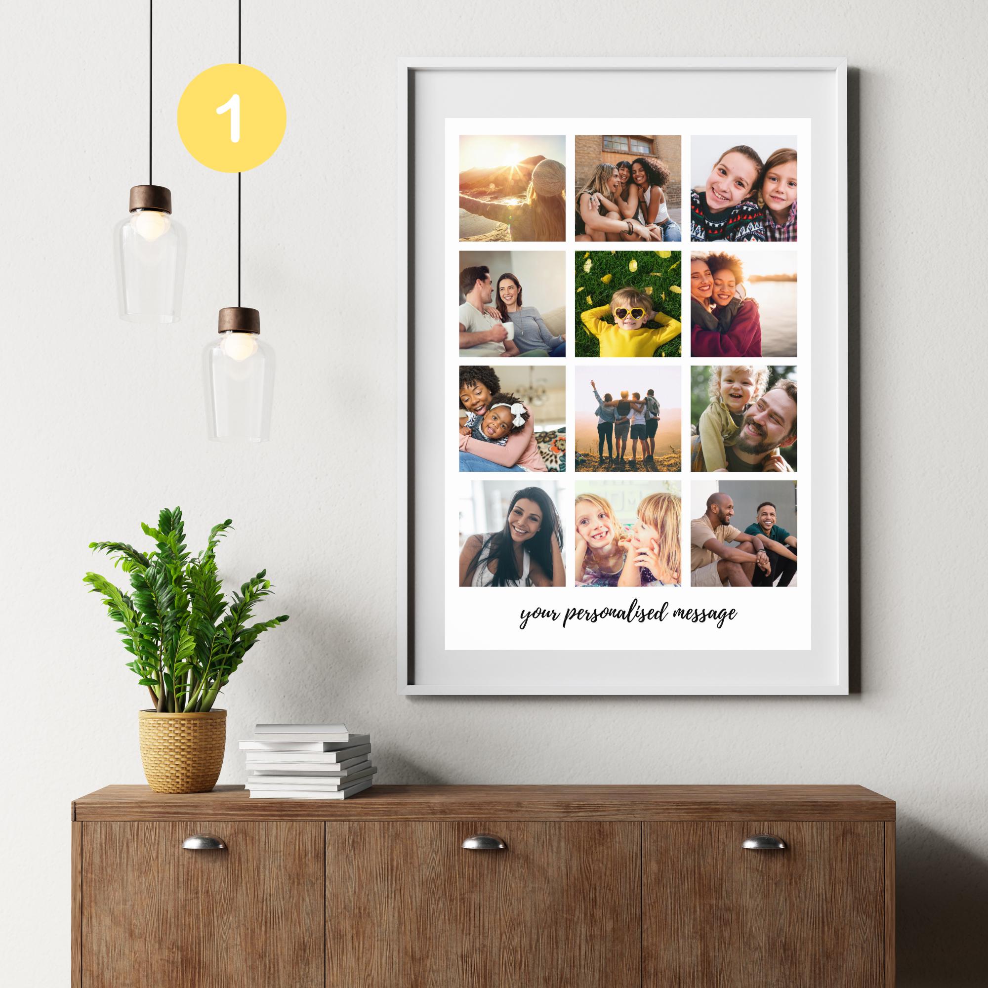 Framed Photo Collage | A3 or A4 | Personalised Photo Frame ...
