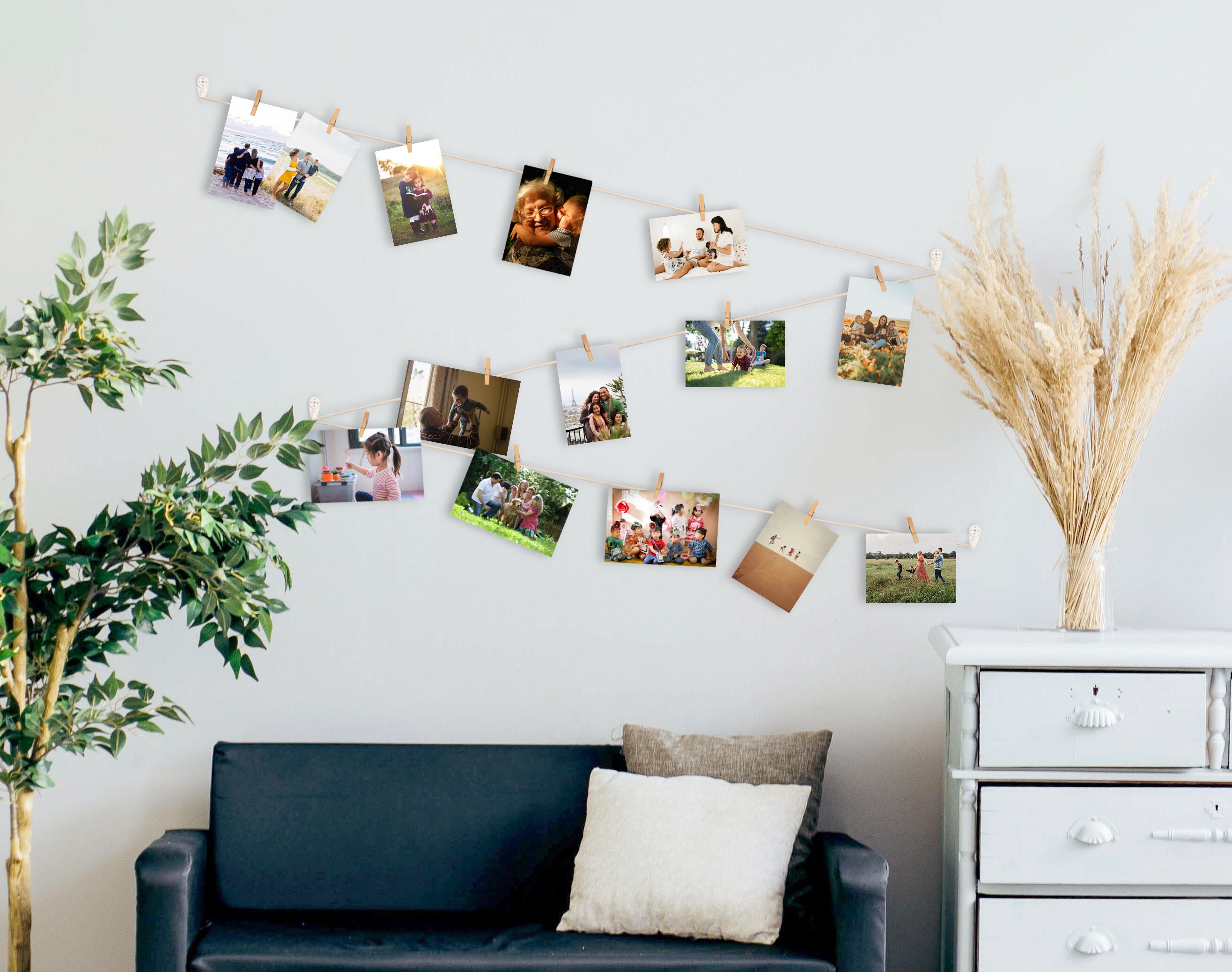 Fotoseil / Fotoleine Foto Collage Fotoaufhänger - Etsy.de
