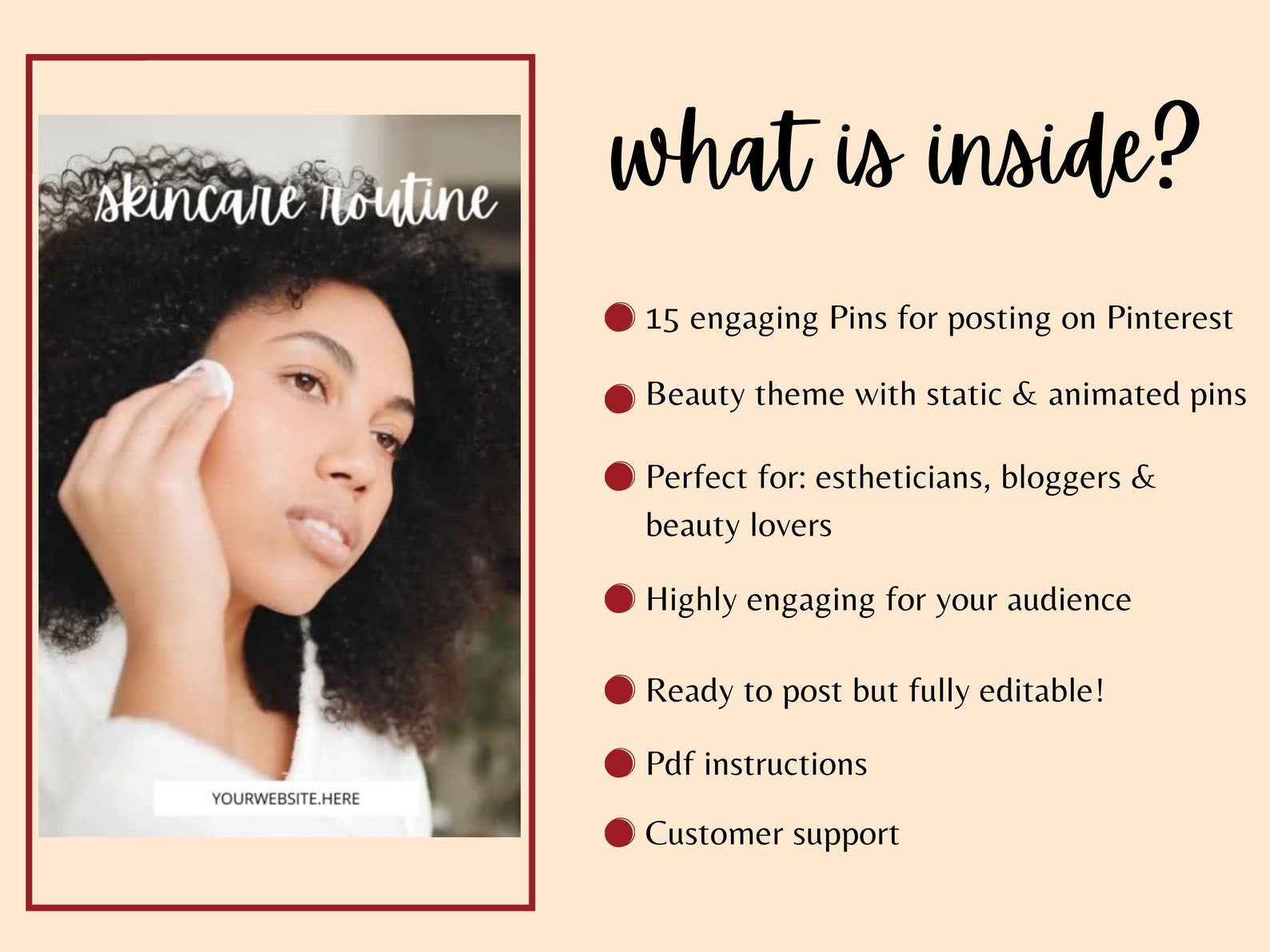 Beauty Pinterest Pin Templates - Canva Pinterest - Pinterest Graphic ...