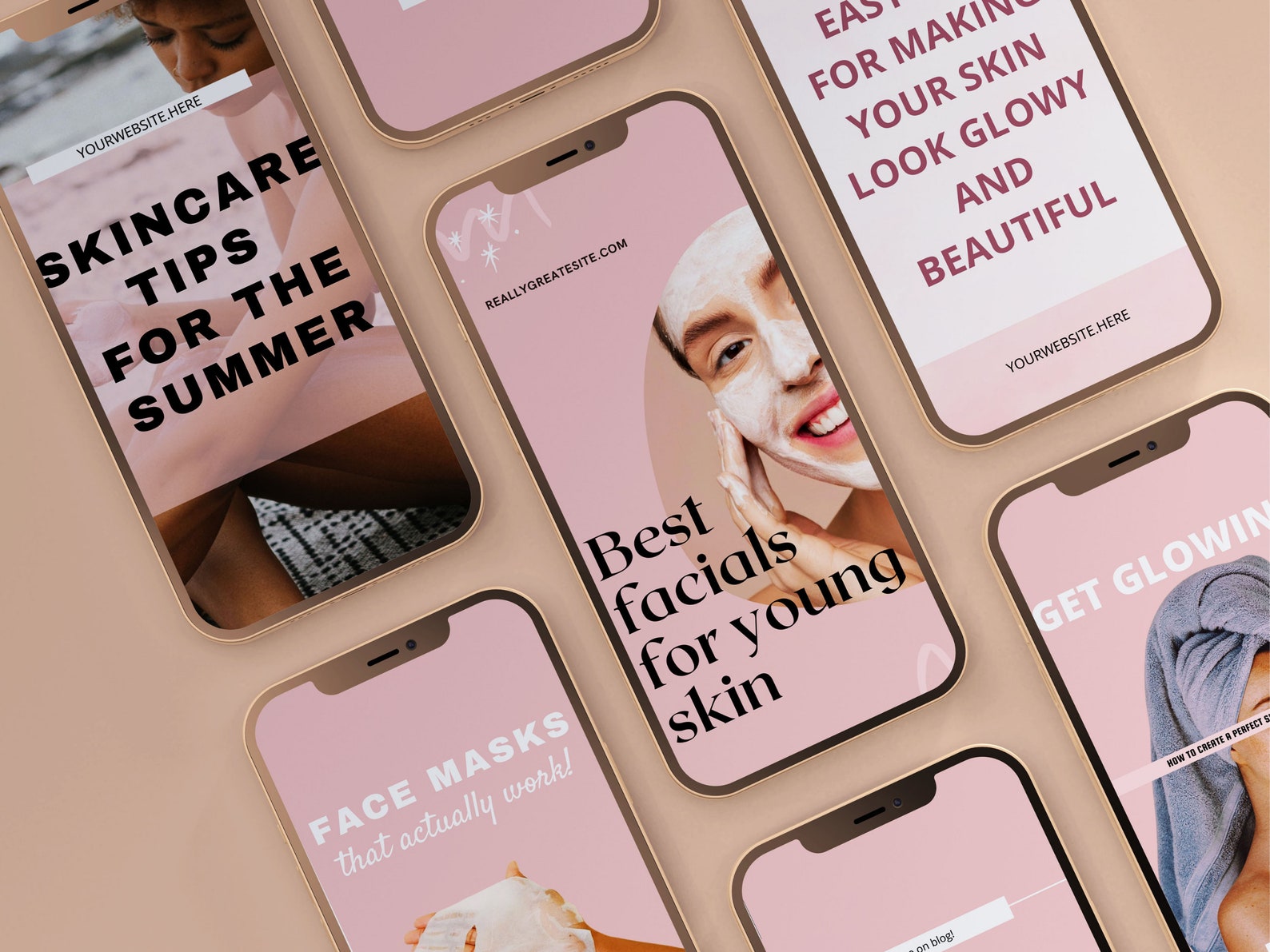 Beauty Pinterest Pin Templates - Canva Pinterest - Pinterest Graphic ...