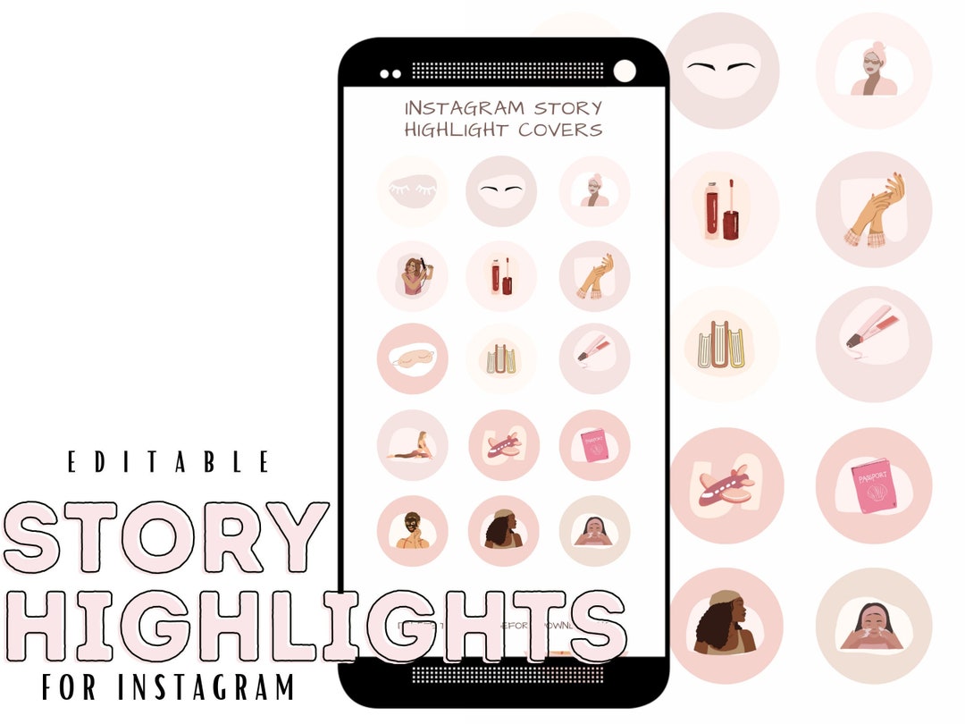 Instagram Story Highlight Hand Drawn Illustrations Icons Story - Etsy