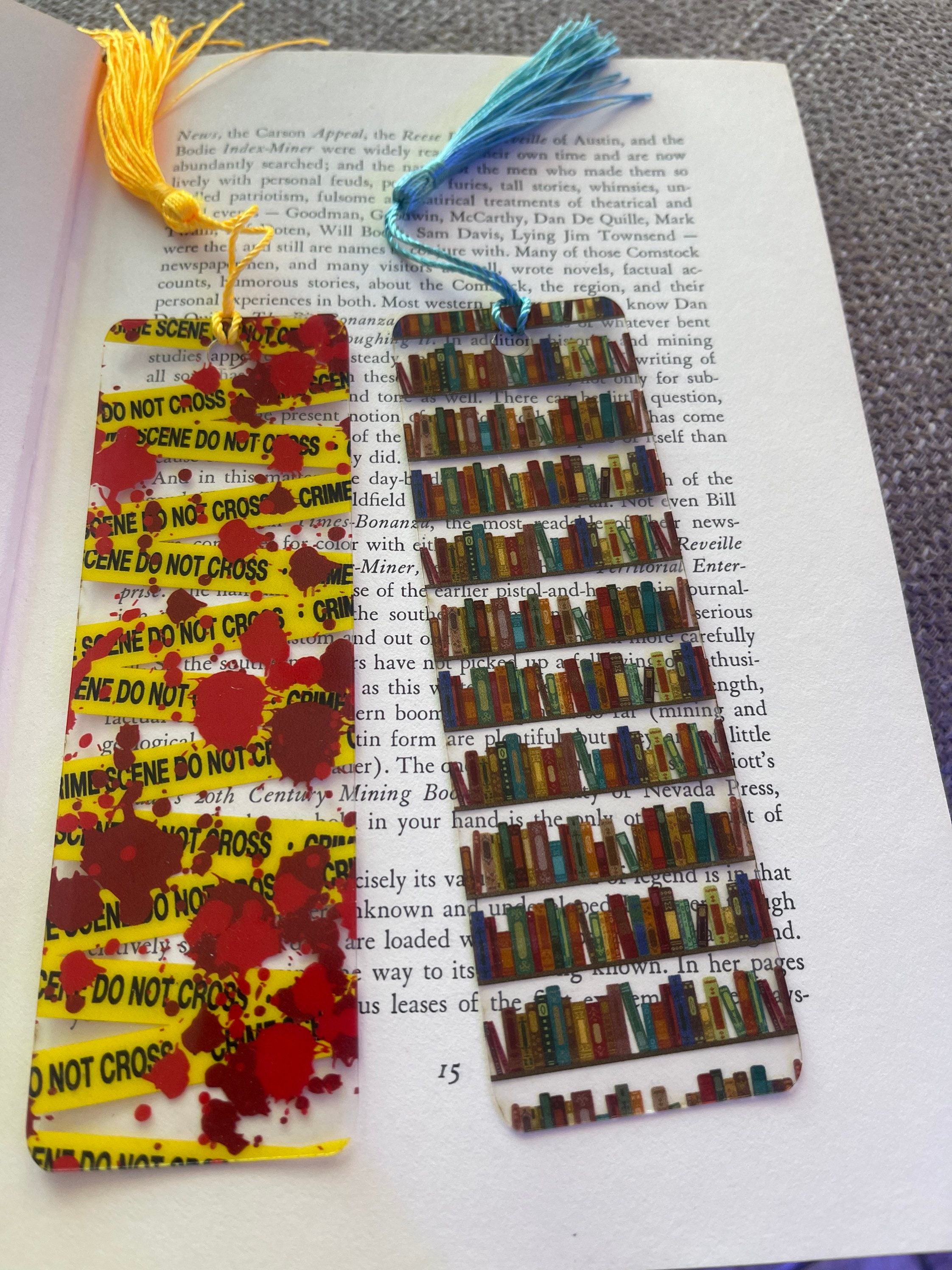 Laser Cut Book Mark, Books, Reading, True Crime Bookmark, Flexcut ...