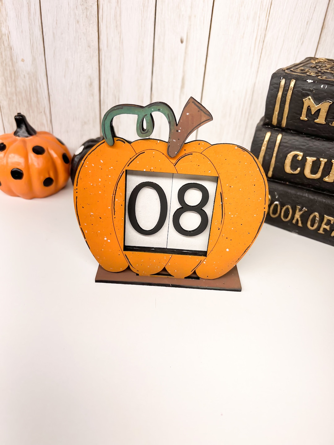 Pumpkin Halloween Countdown Calendar, Halloween Advent Wood Decor - Etsy