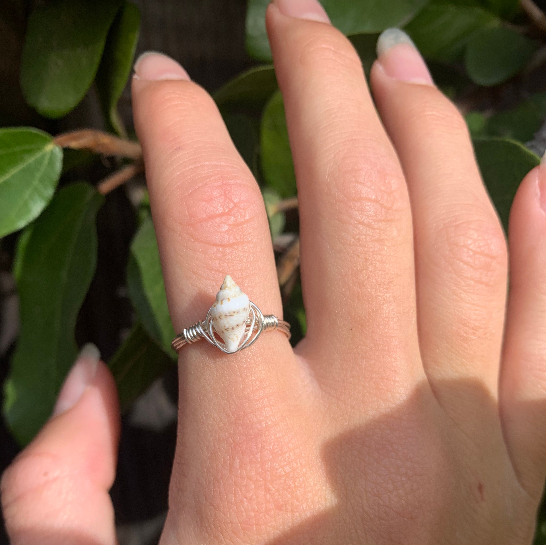 Shell Wire Ring - Etsy