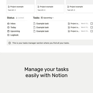 Notion Task Manager | Notion Template, Notion Dashboard, Notion Planner, All in One Notion ...