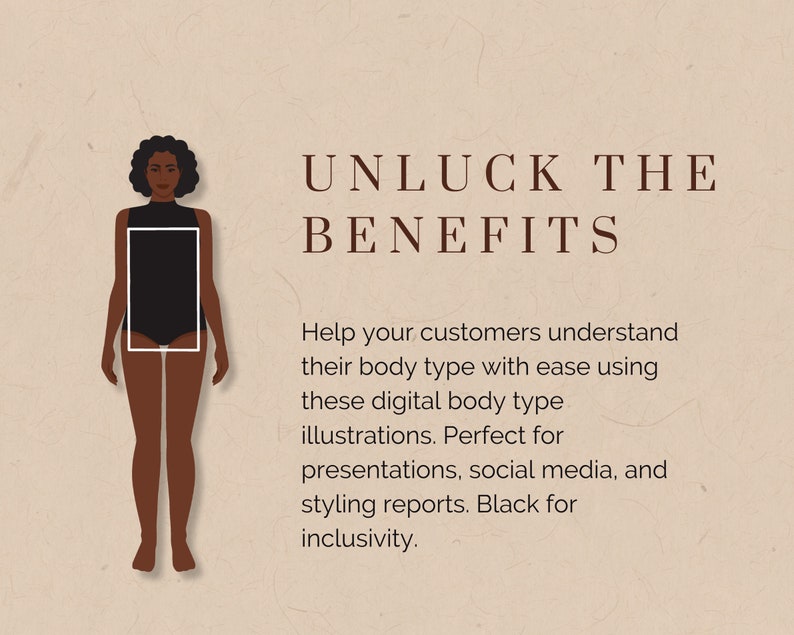 5 Digital Body Type Template | Body Shape Illustrations | Body ...