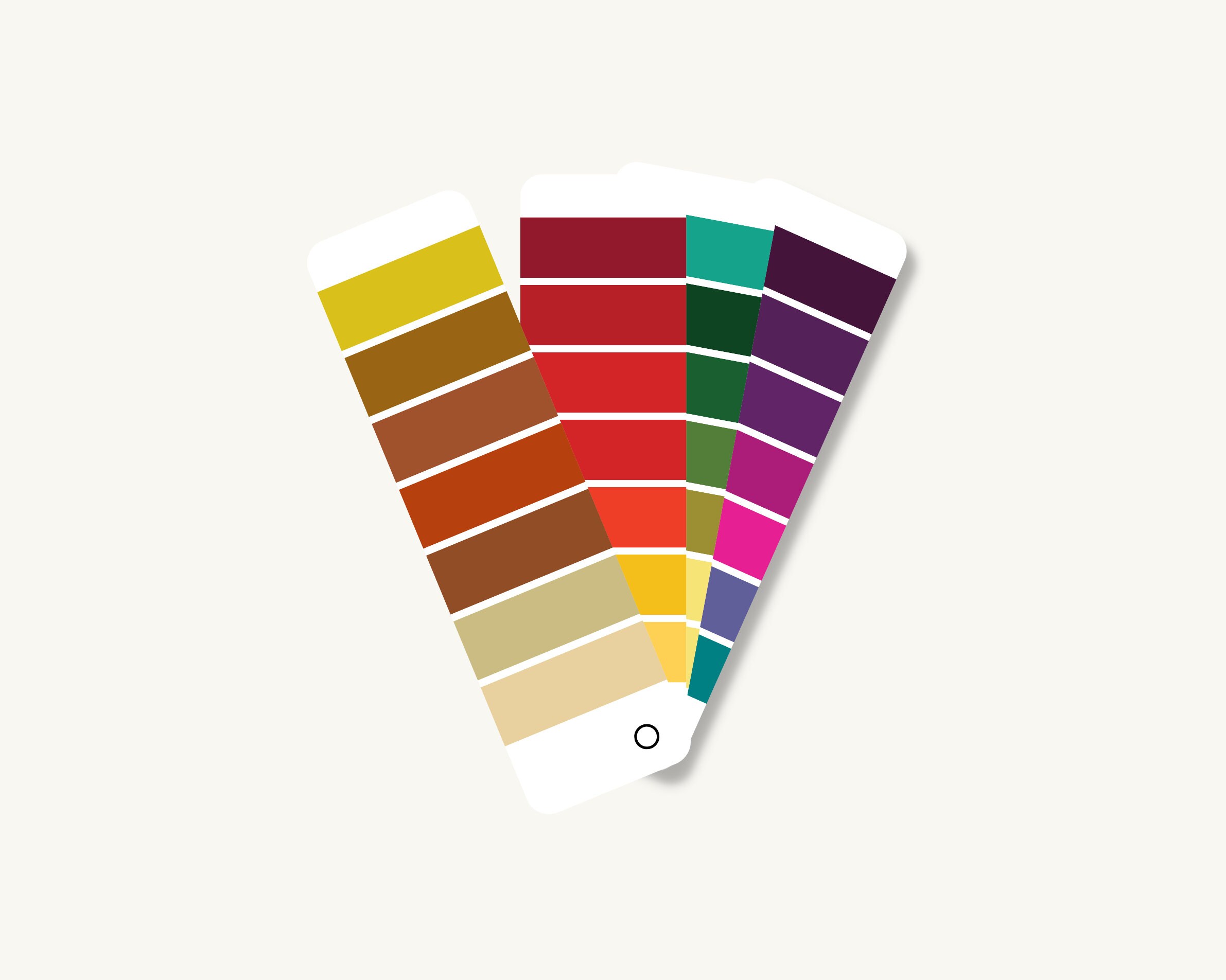 Editable Digital Color Palette F Color Fan Color Swatch Fan Seasonal ...